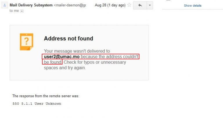 Why do I receive an undelivered message when I send an email? – ICTO – FAQ