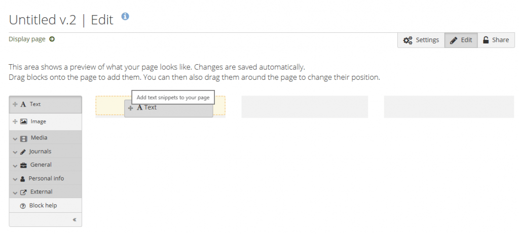 How to create a page in ePortfolio? – ICTO – FAQ