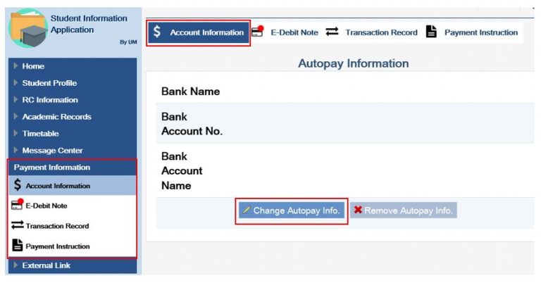 How to update the Autopay Information? – ICTO – FAQ