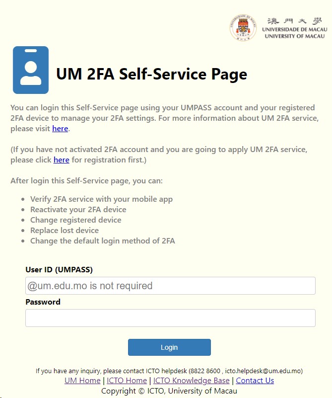 How do I reactivate 2FA service in my new mobile? – ICTO – FAQ