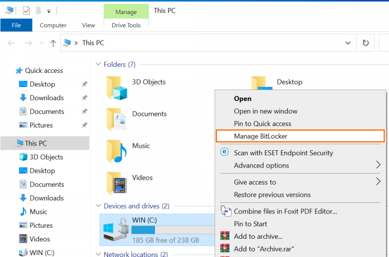 How to backup BitLocker Recovery Key? – ICTO – FAQ