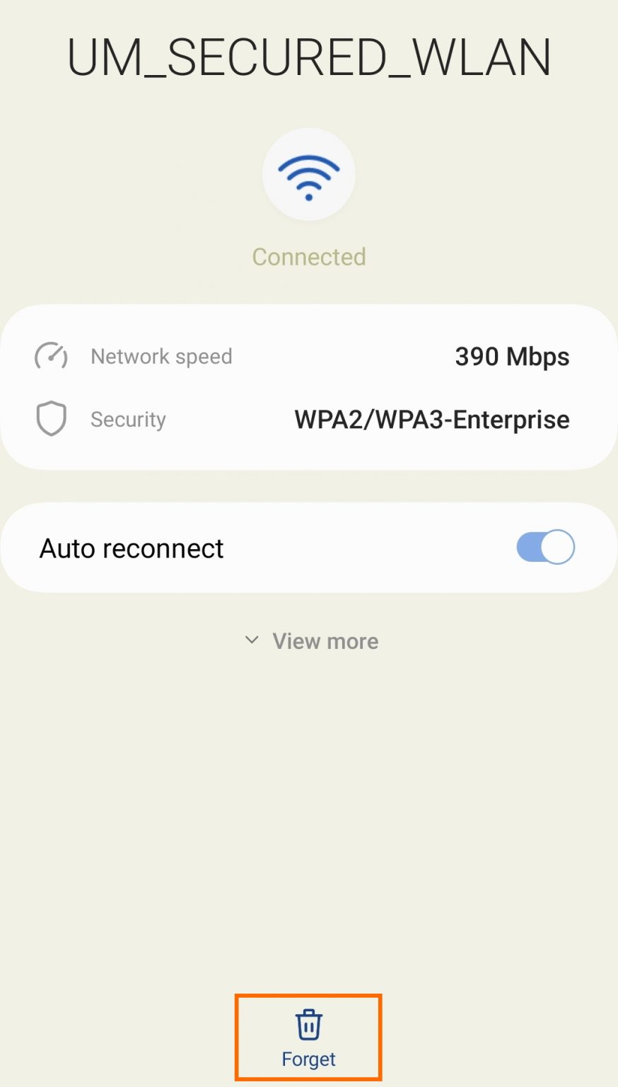 How to forget UM Wi-Fi setting? – ICTO – FAQ