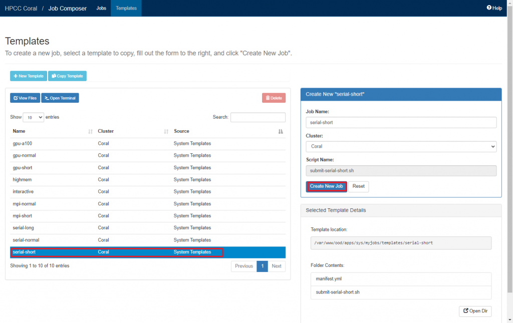 How to use Job Composer to create a Job from a Template on HPCC? – ICTO ...