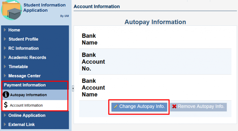 How to update the Autopay Information? – ICTO – FAQ