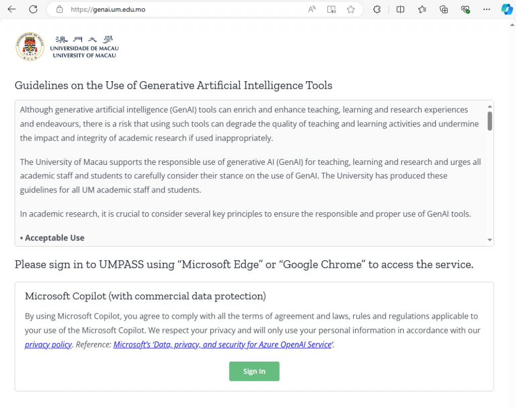 Staff user guide of GenAI tool Microsoft Copilot on PC – ICTO – FAQ