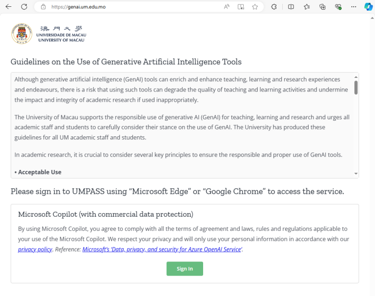 Staff user guide of GenAI tool Microsoft Copilot on PC – ICTO – FAQ