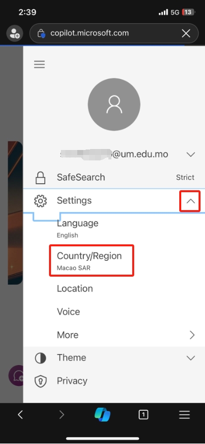 Staff user guide of GenAI tool Microsoft Copilot on Mobile Device – ICTO – FAQ